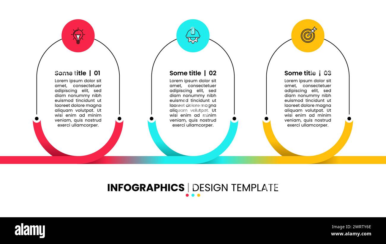 Infographic template with icons and 3 options or steps. Line. Can be ...
