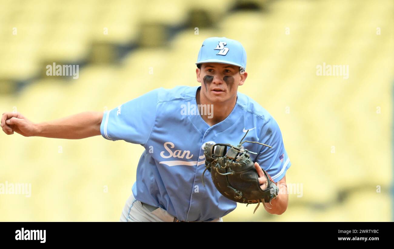 San Diego infielder Jack Gurevitch (19) during an NCAA baseball game on ...
