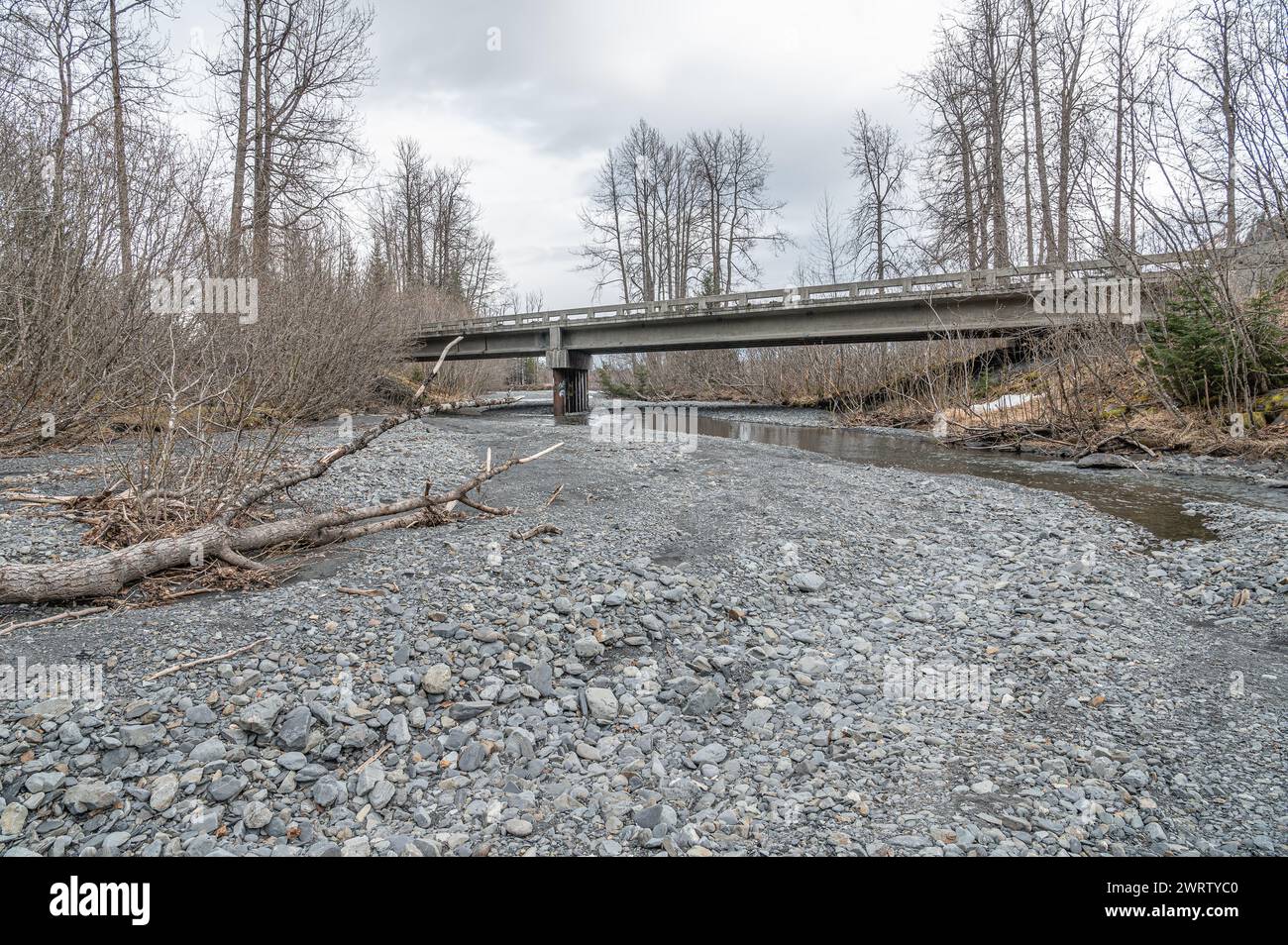Resurrection River and Exit Glacier moraine just north of Seward ...