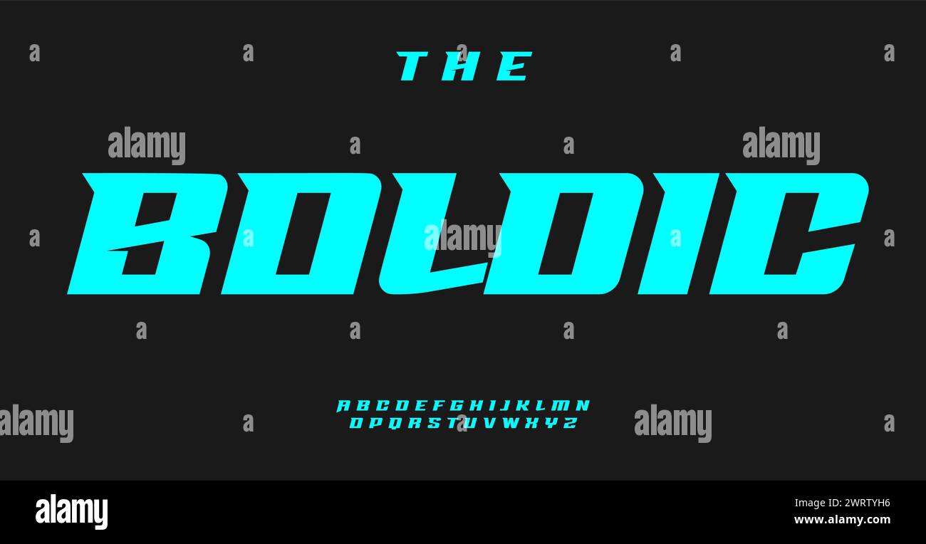 Racing dynamic alphabet, bold italic letters, high-impact font for ...