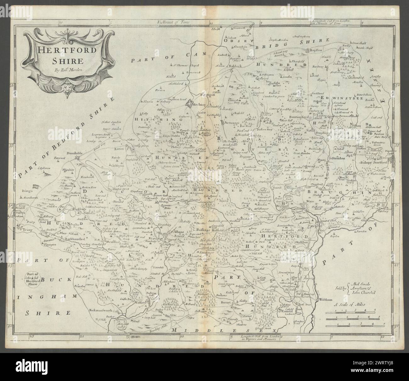 Hertfordshire map hi-res stock photography and images - Alamy