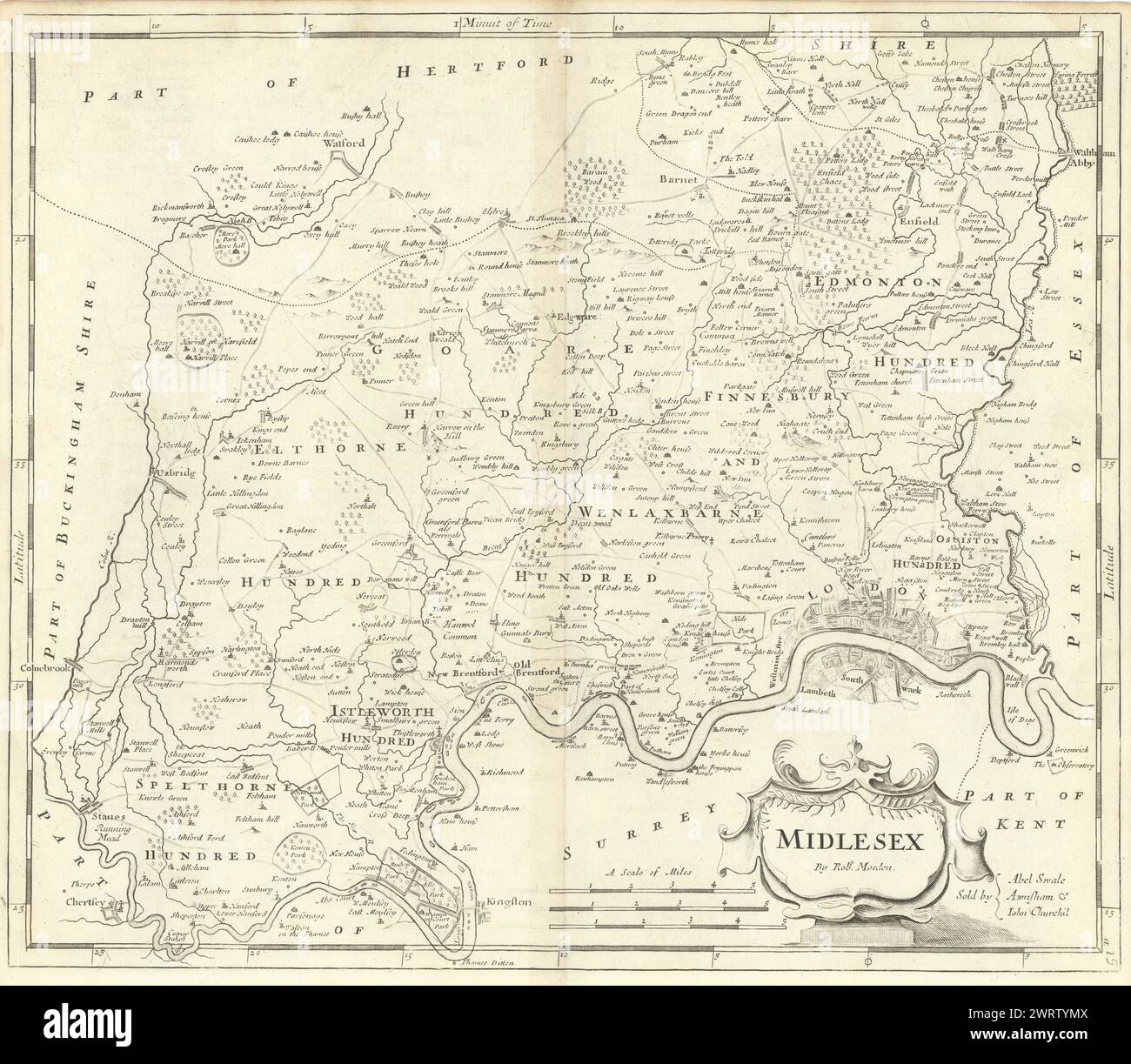 West middlesex map hi-res stock photography and images - Alamy