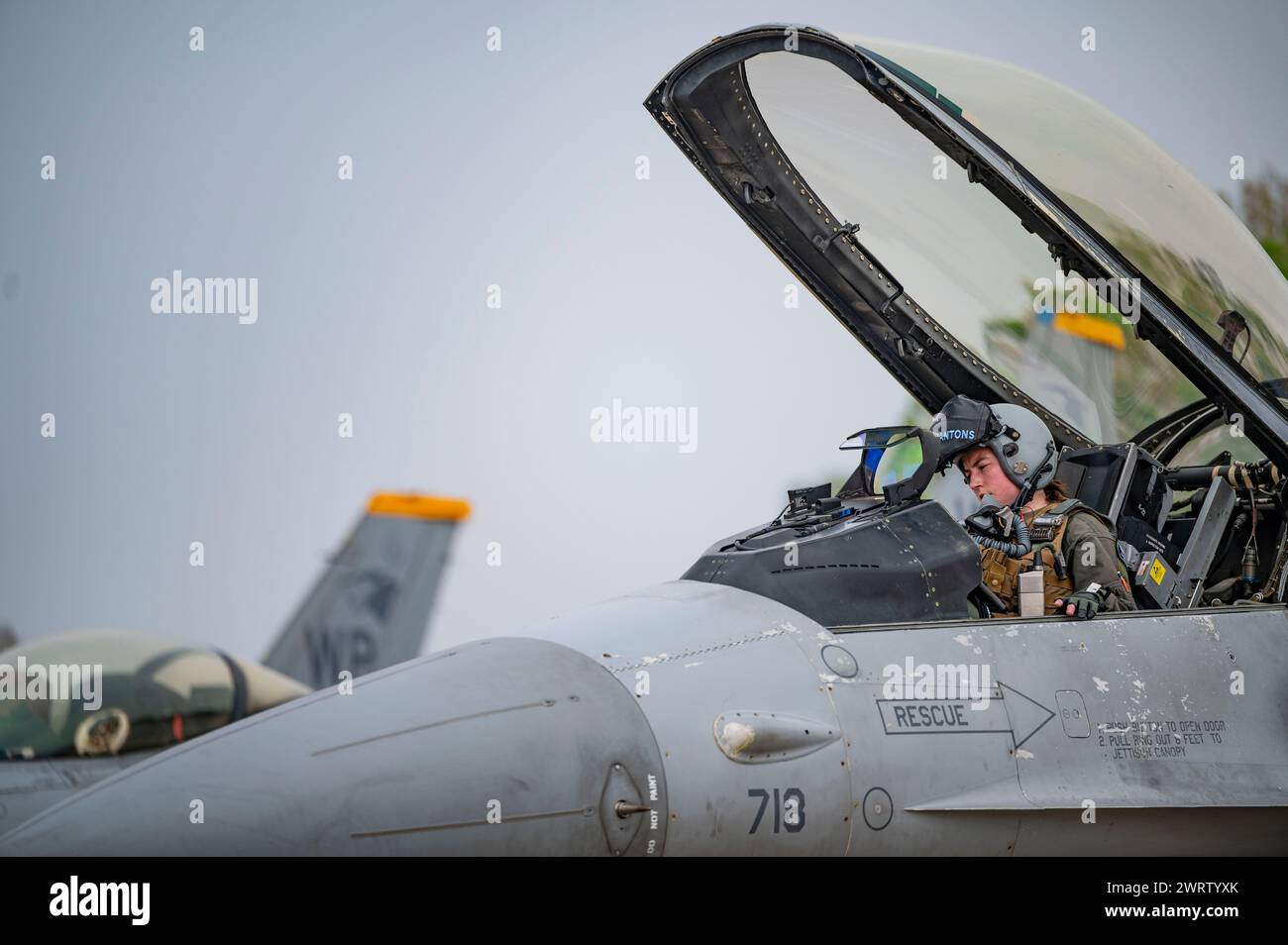 Capt. Sarah Gregory, 35th Fighter Squadron F-16 Fighting Falcon pilot ...