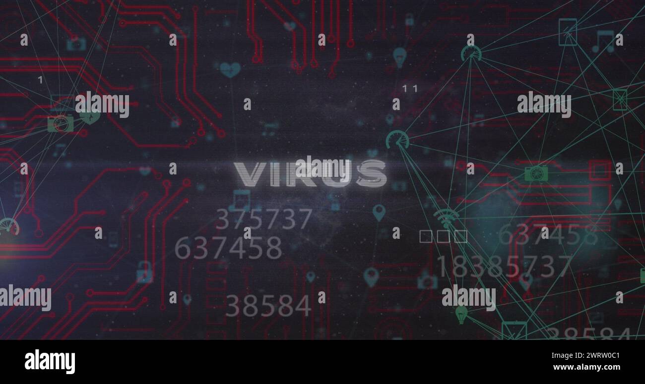 The image depicts a global technology, computing, and digital interface ...