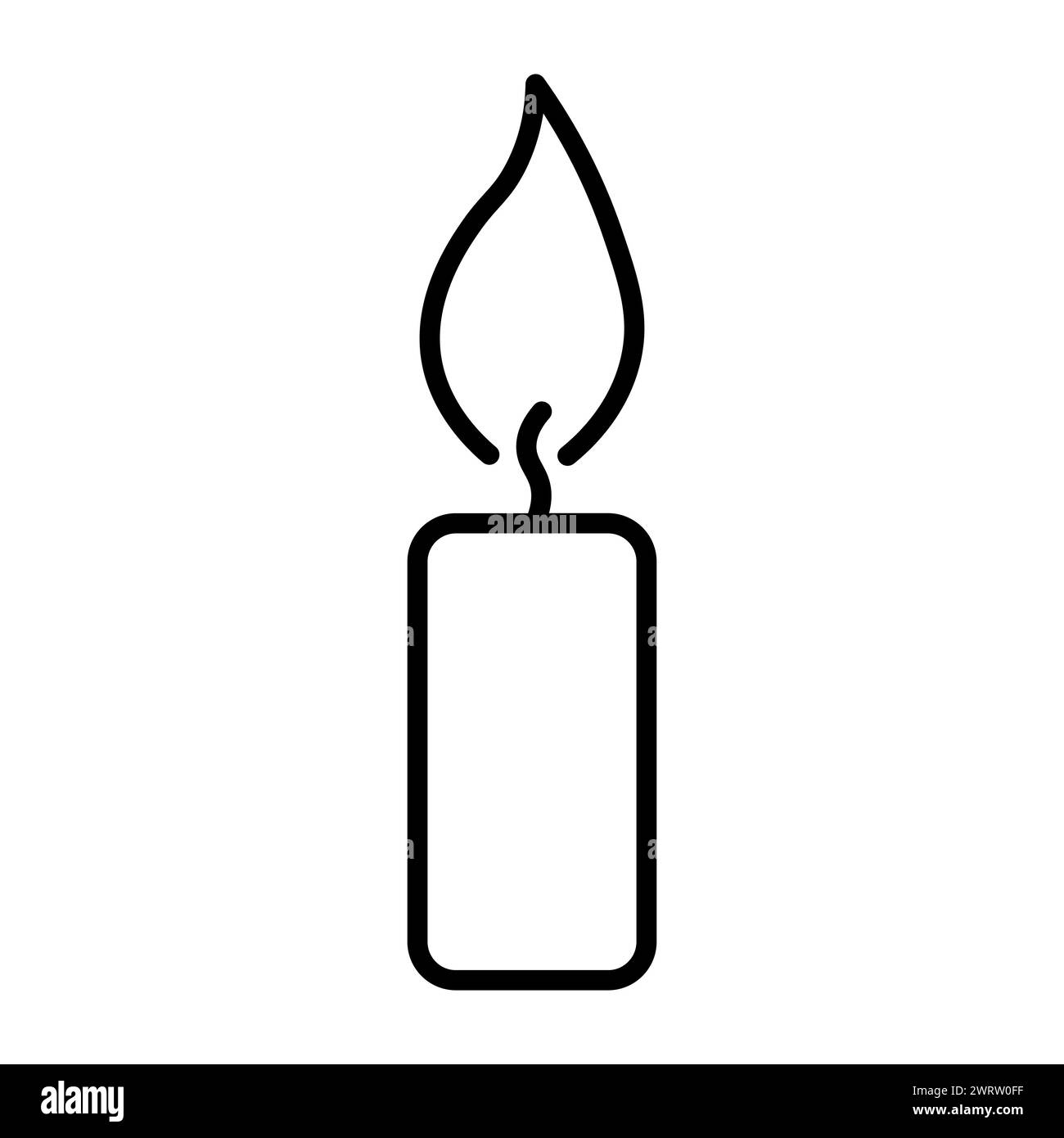 black vector candle icon on white background Stock Vector Image & Art ...