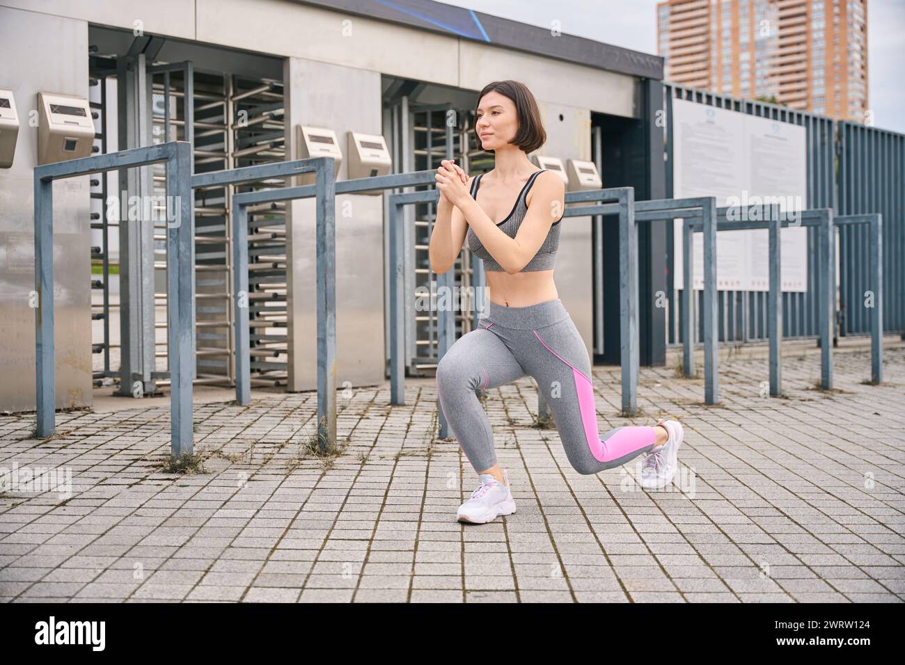 Woman on morning activity, cardio and strength training Stock Photo - Alamy