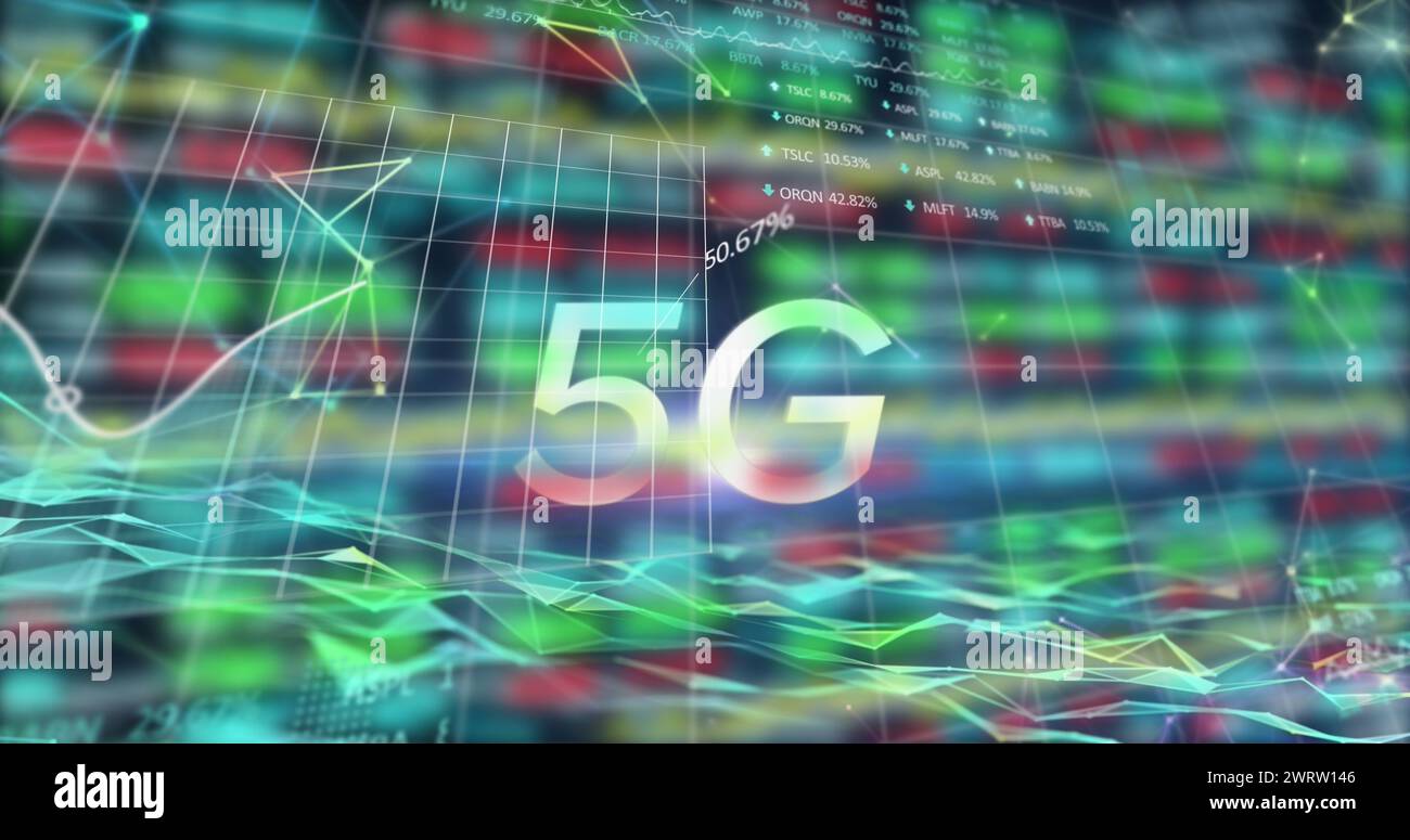 Image of 5g text over data processing Stock Photo - Alamy