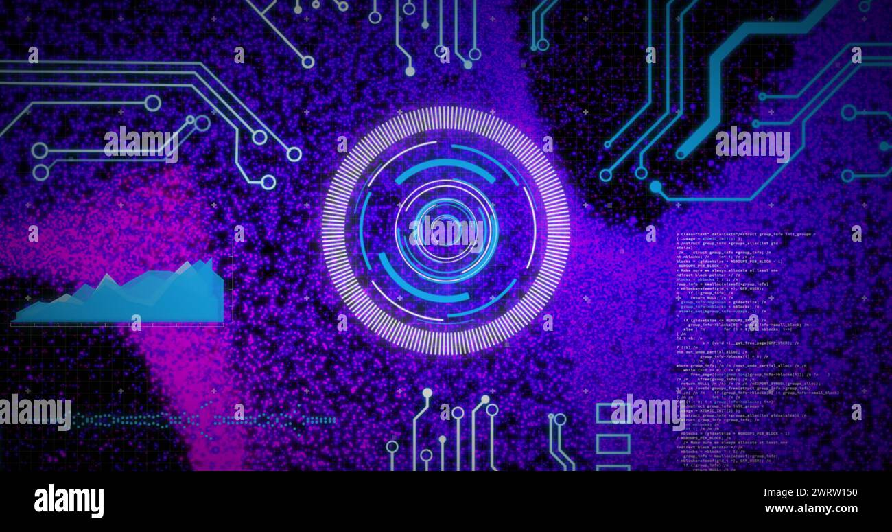 Image Of Scope Scanning And Data Processing Over Computer Circuit Board