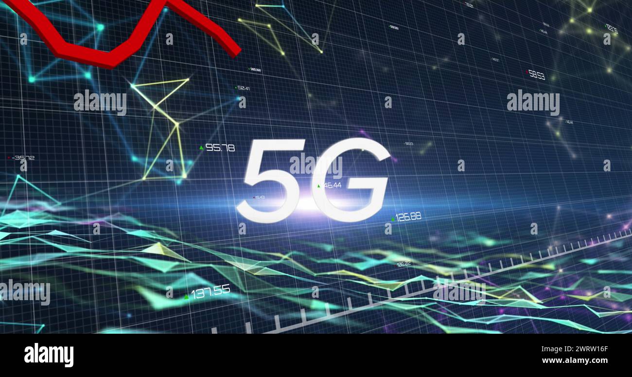 Image of 5g text over data processing Stock Photo - Alamy