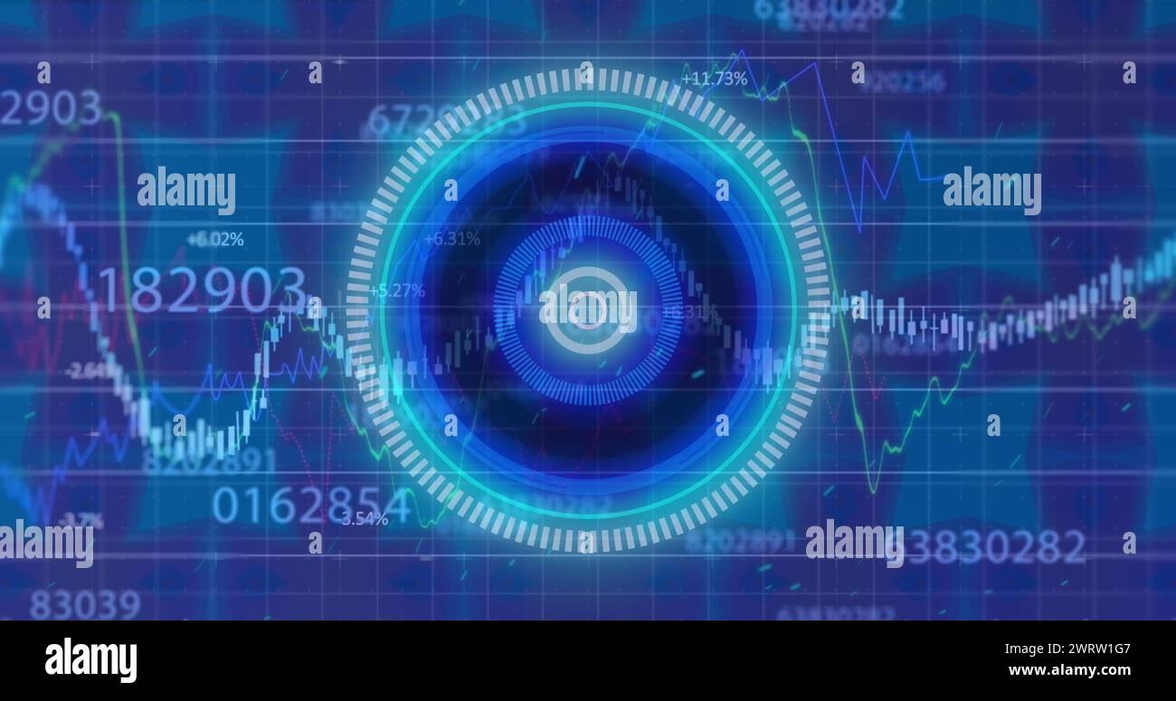 Image of illuminated circles over changing numbers, multiple graphs ... Image of illuminated circles over changing numbers, multiple graphs ...