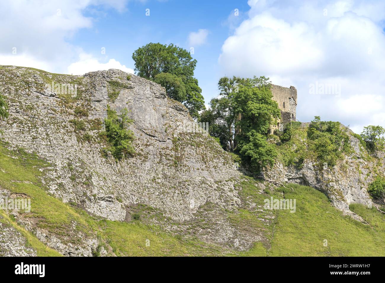 Peveril Castle near Castleton Derbyshire Peak District Stock Photo - Alamy