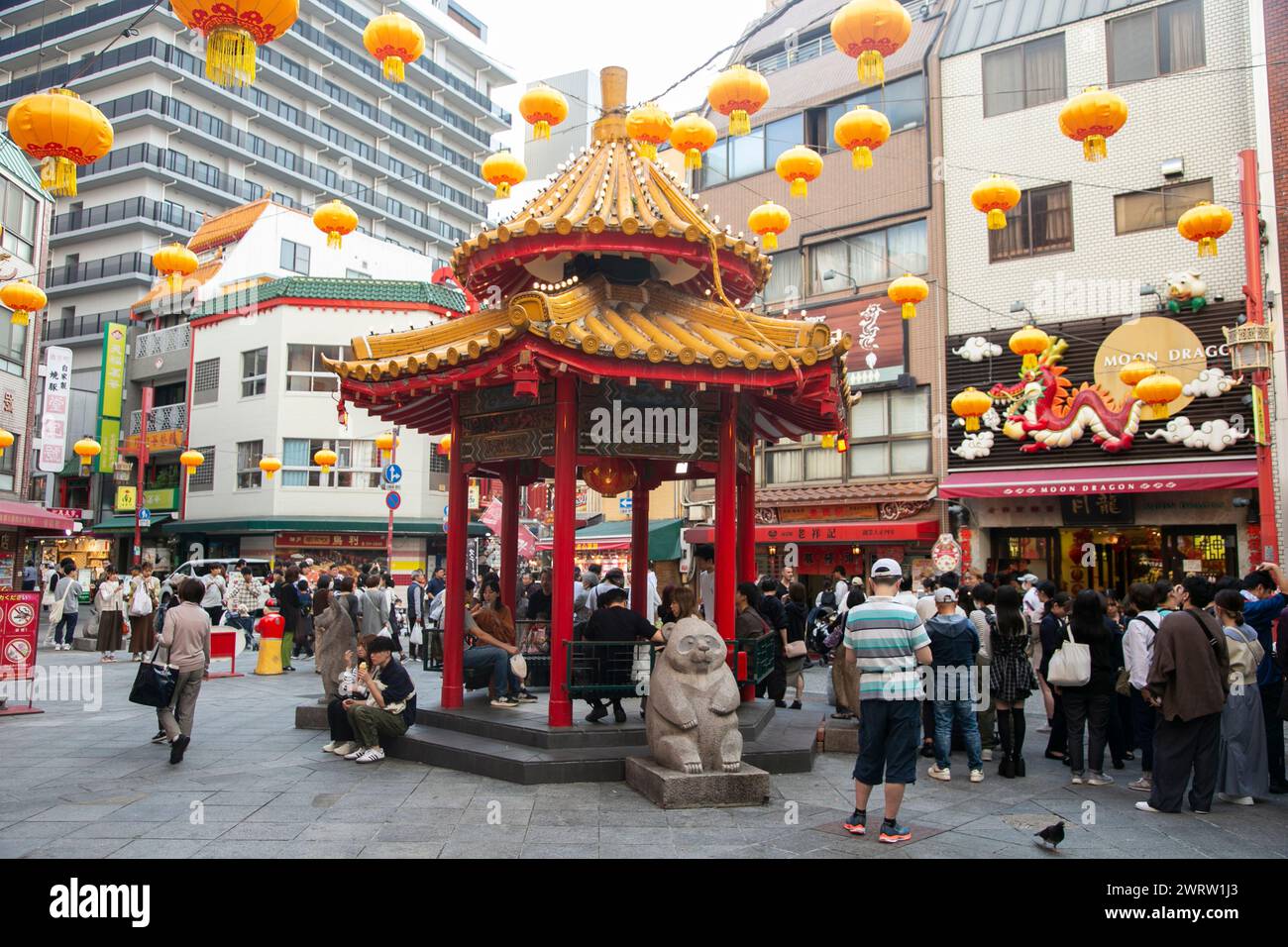 Kobe, Japan; 10th October 2023: Nankinmachi (南京町) is a compact ...