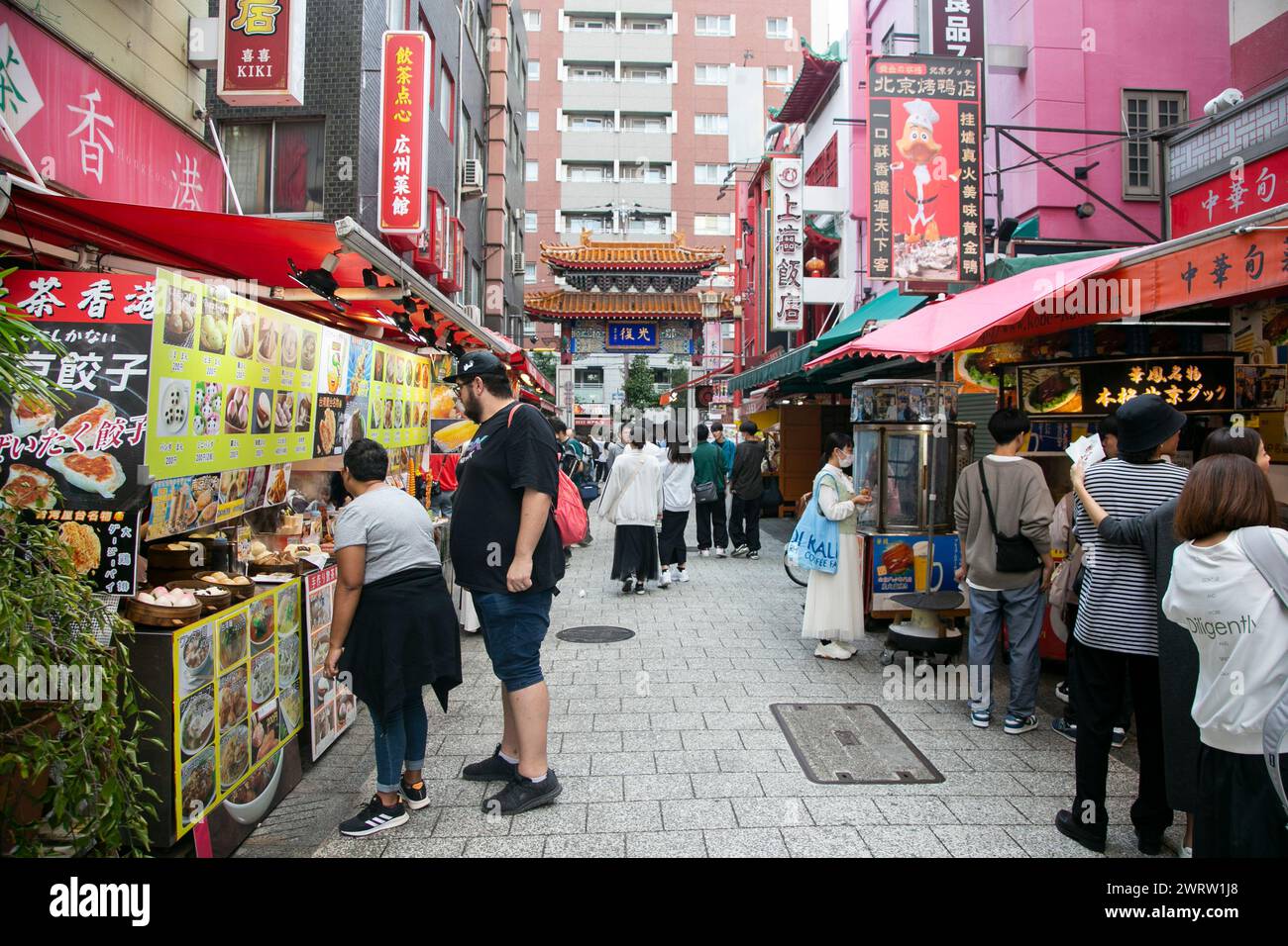 Kobe, Japan; 10th October 2023: Nankinmachi (南京町) is a compact ...