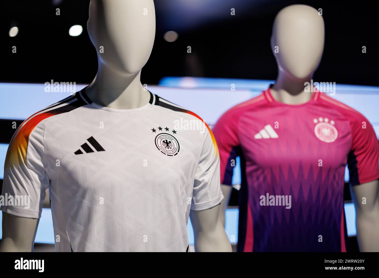 dpatop - 13 March 2024, Bavaria, Herzogenaurach: The official jerseys ...