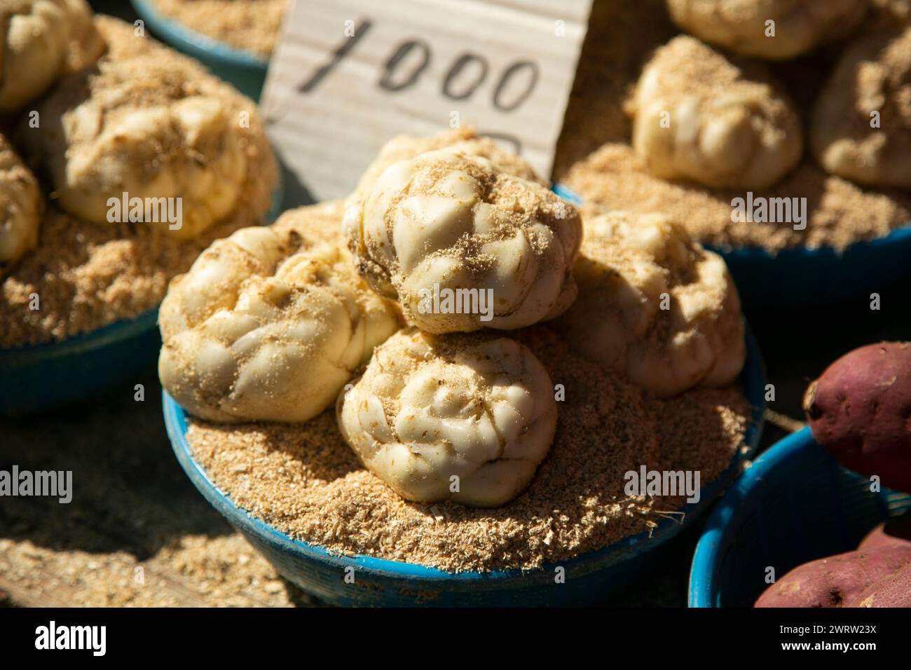 Fermented head of garlic at a Kyoto market in Japan Stock Photo - Alamy