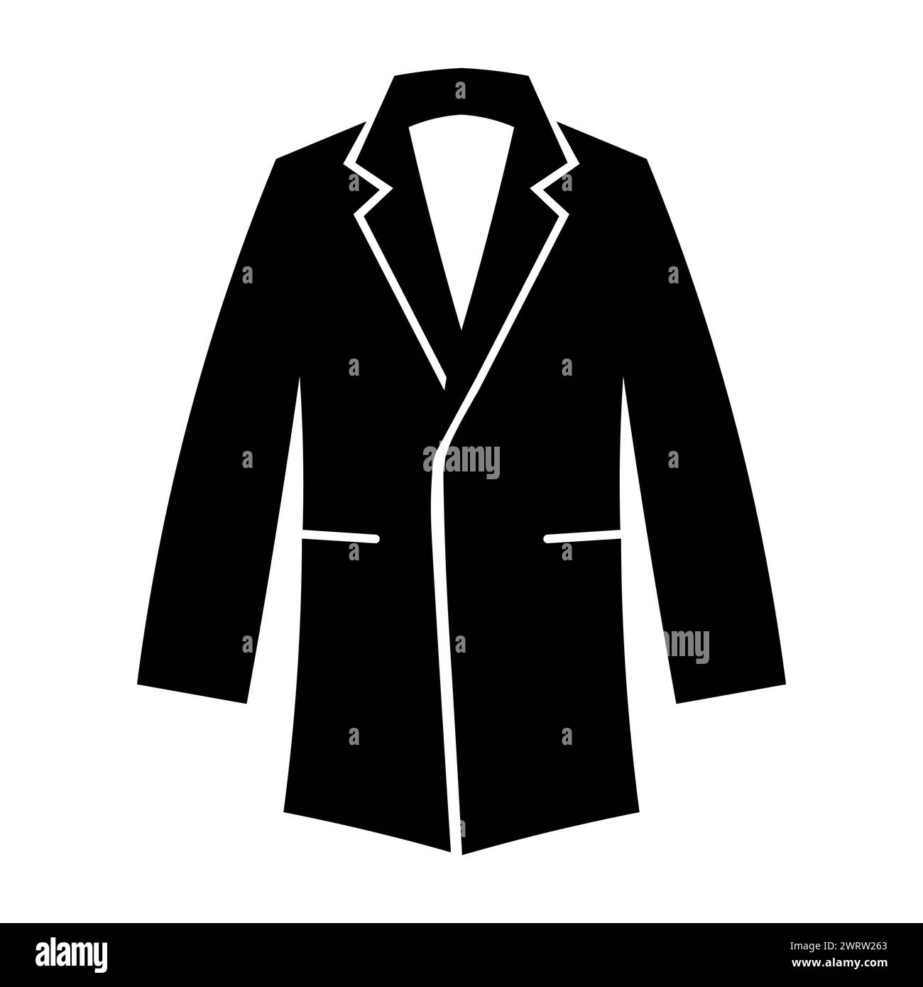 black vector coat icon on white background Stock Vector Image & Art - Alamy