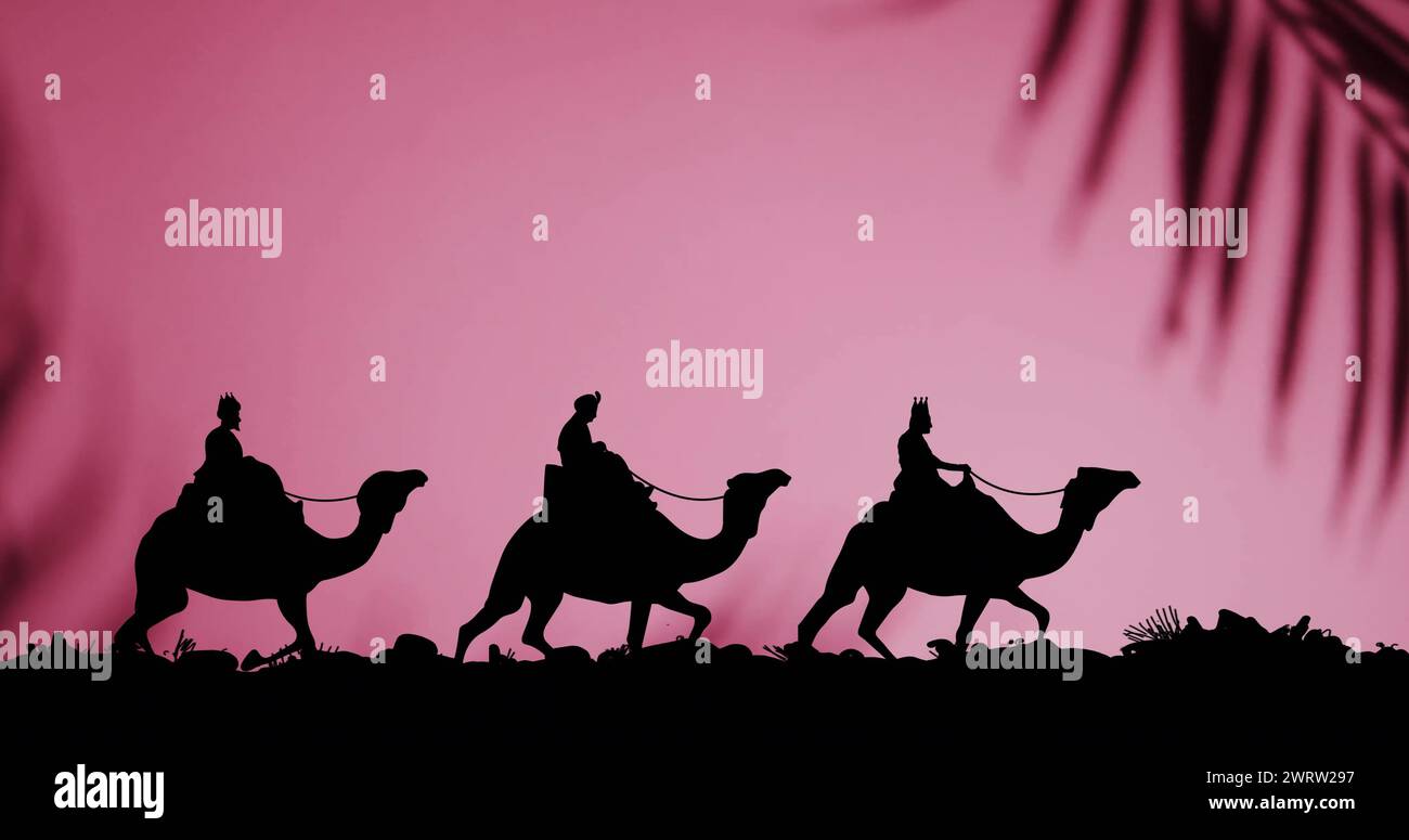 Three wise men on camels hi-res stock photography and images - Alamy