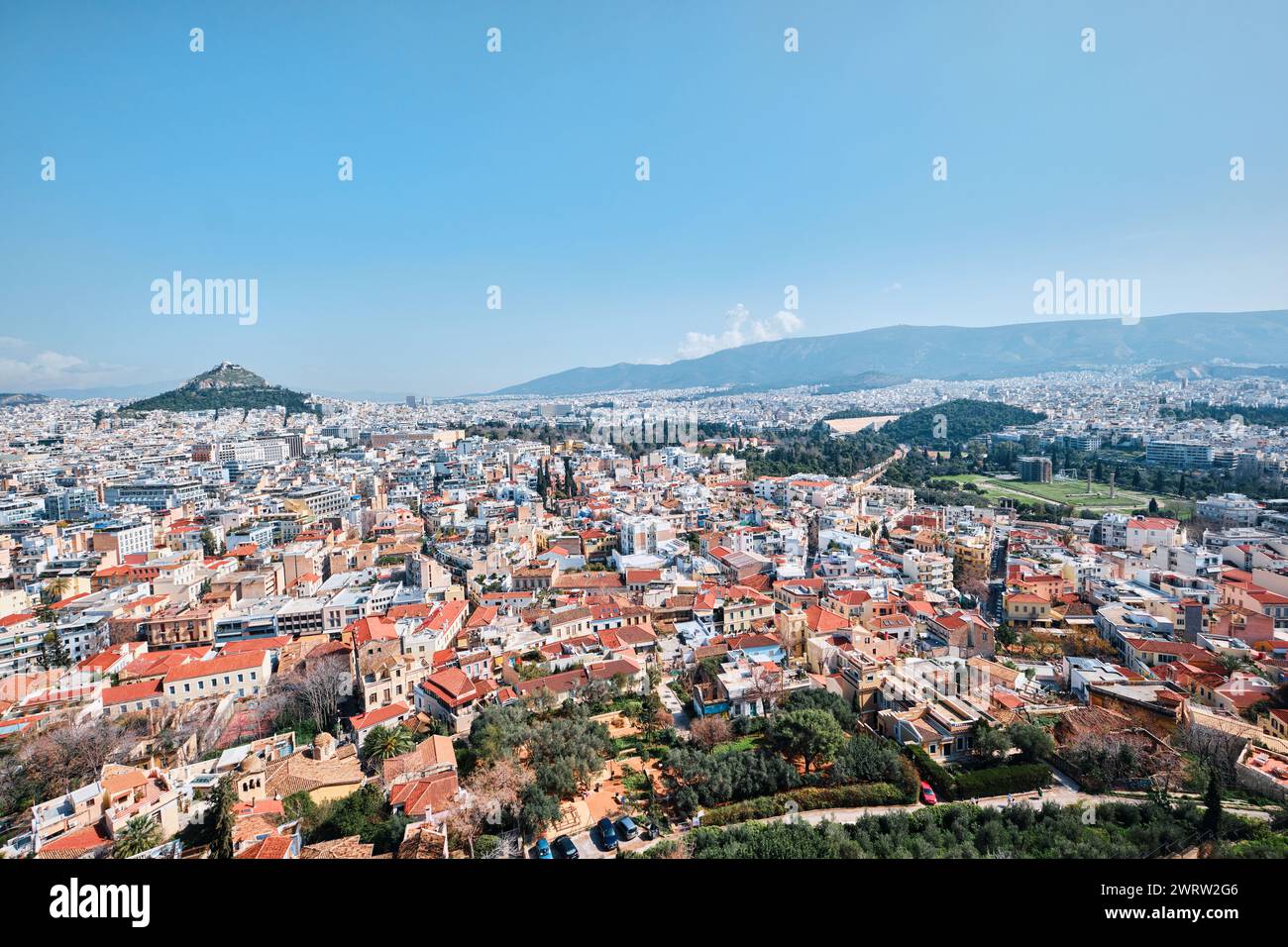 Athens, Greece - March 02, 2024: Athens Cityscape from Acropolis Hill ...