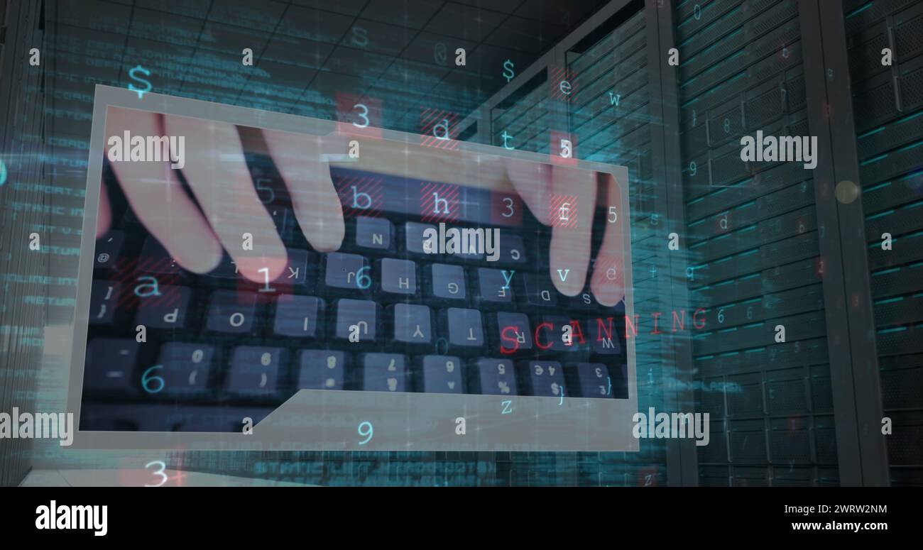 Hacking server room woman hi-res stock photography and images - Alamy