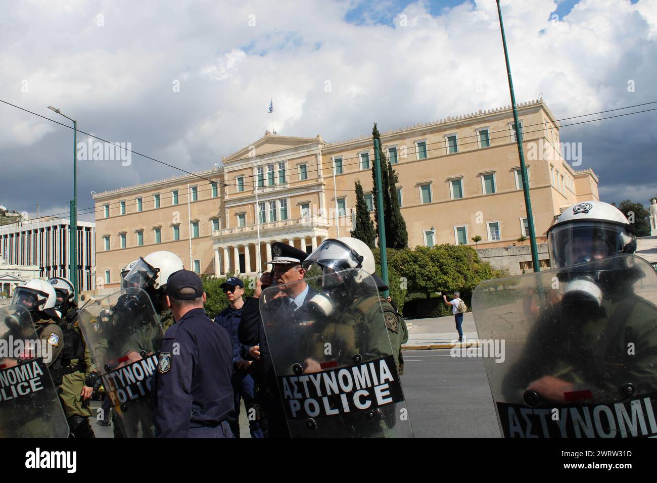 Athens, Greece, March 14, 2024. Students marched to the Greek ...