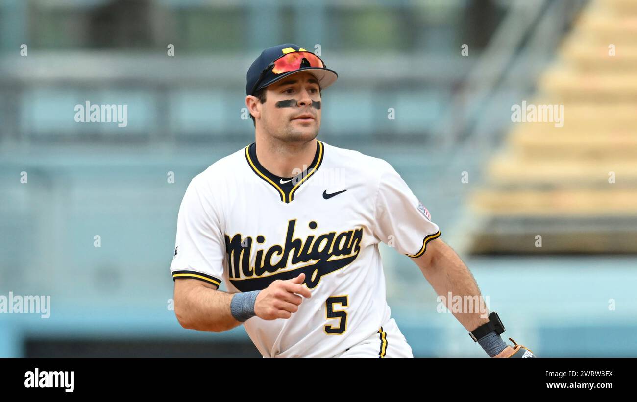 Michigan infielder Kyle Dernedde (5) during an NCAA baseball game on ...