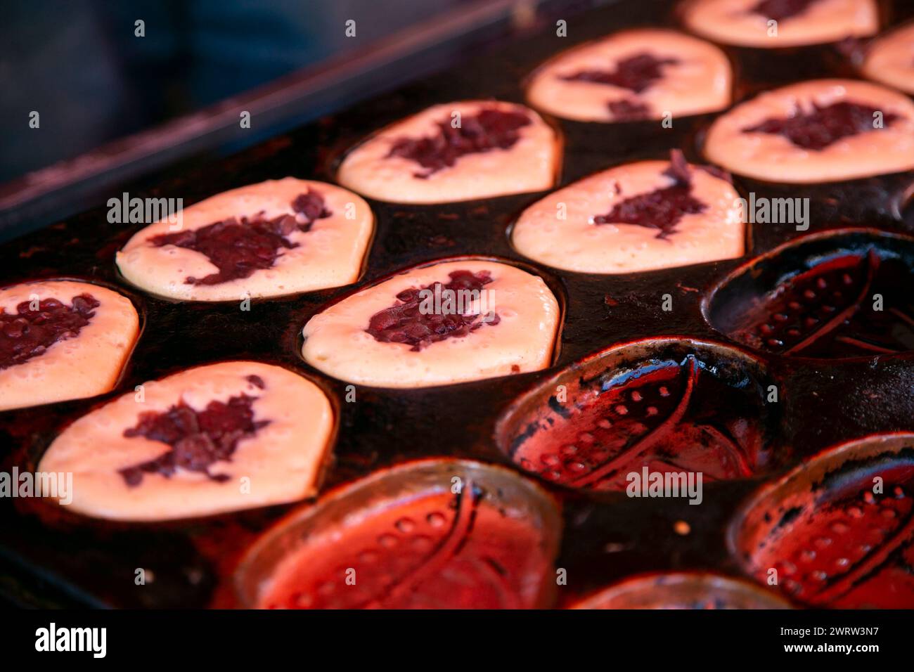 Traditional Japanese sweet stuffed azuki bean paste or anko at a Kyoto ...