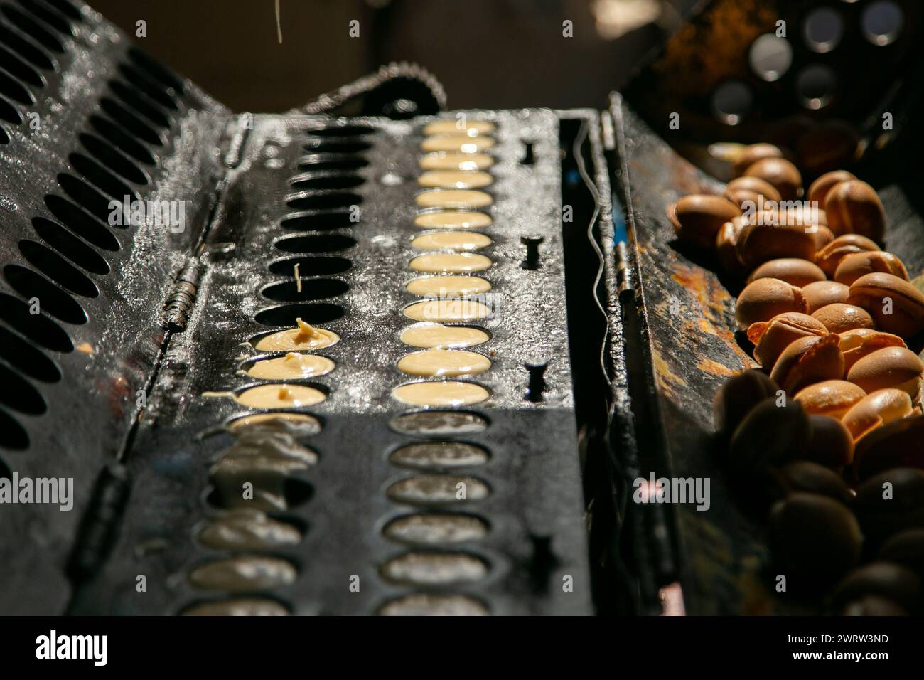 Traditional Japanese sweet stuffed azuki bean paste or anko at a Kyoto ...