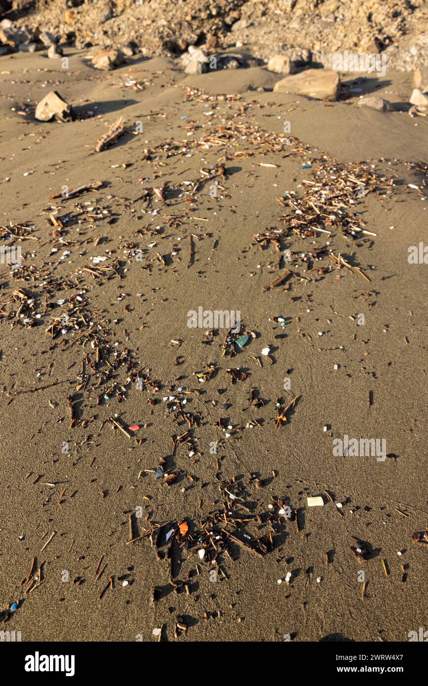 Closeup plastic pollution other debris hi-res stock photography and ...