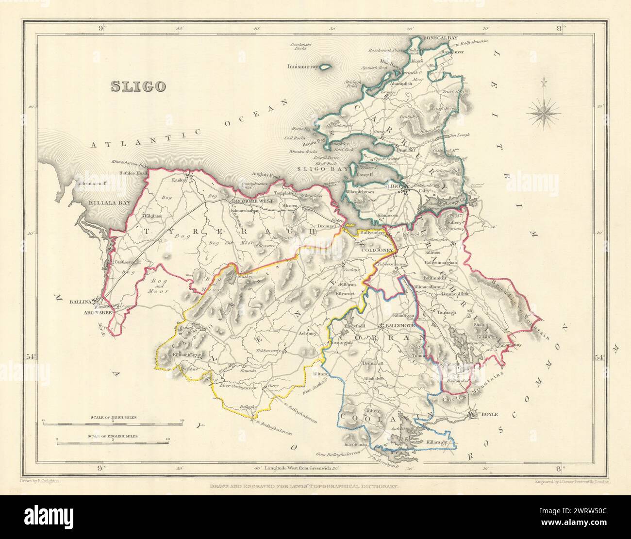 Sligo outline map hi-res stock photography and images - Alamy