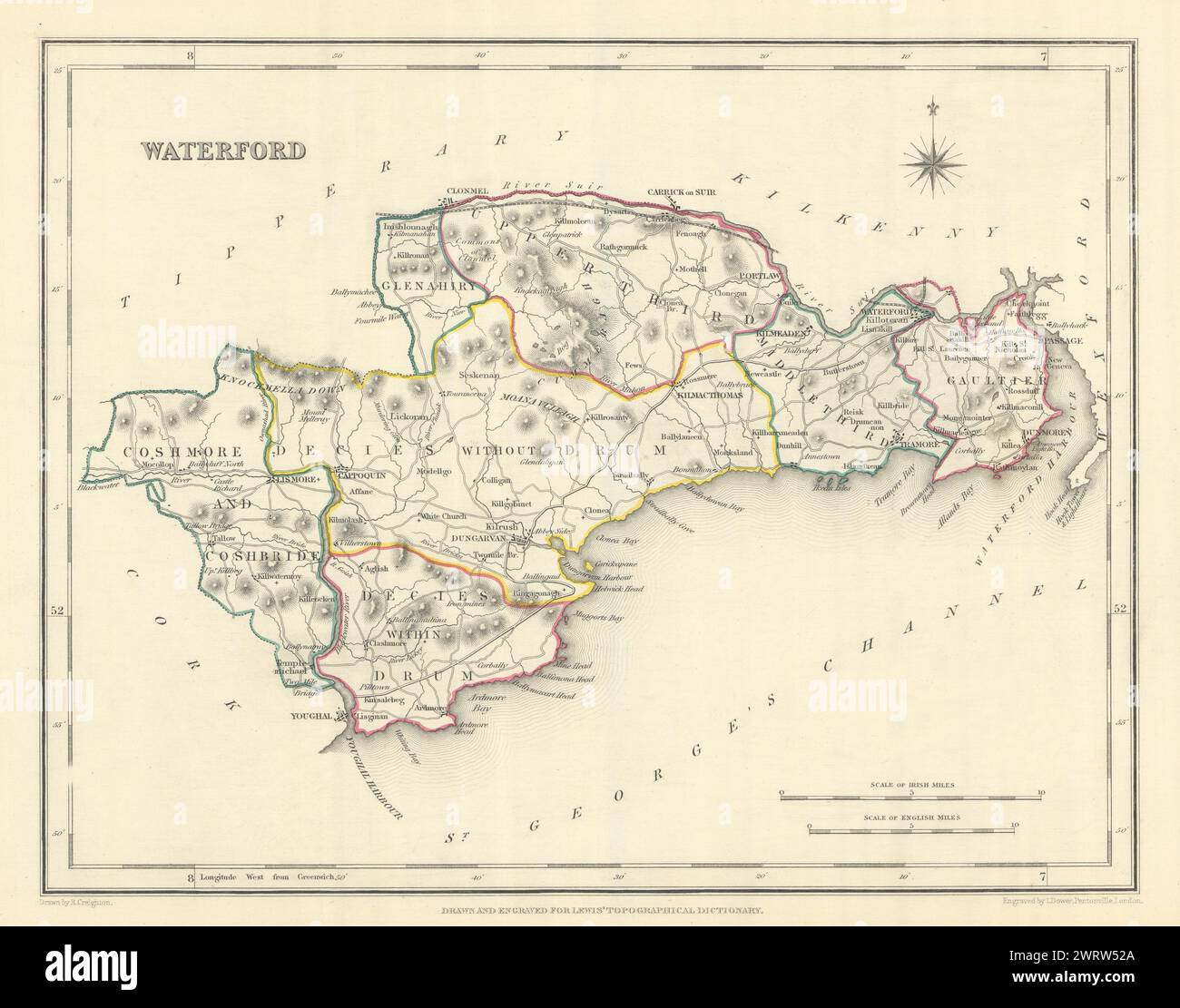 Ireland map outline with counties hi-res stock photography and images ...