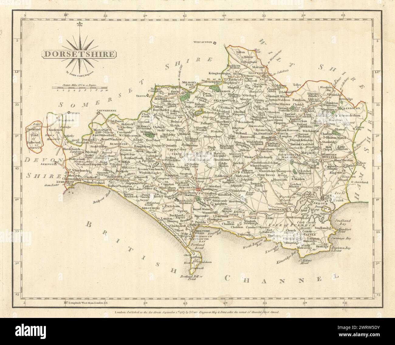 Dorset outline map hi-res stock photography and images - Alamy