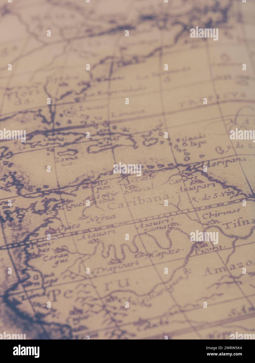 Old Antique Map In Paper Background Stock Photo - Alamy