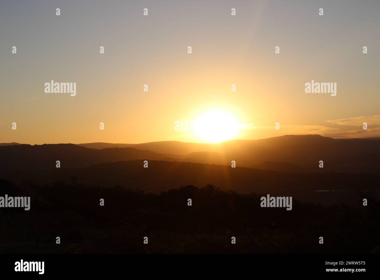 Beautiful African Sunsets sky taken in the Lowveld Mpumalanga. Golden ...