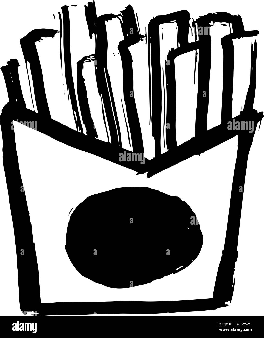 Silhouette fast food fries french Cut Out Stock Images & Pictures - Alamy