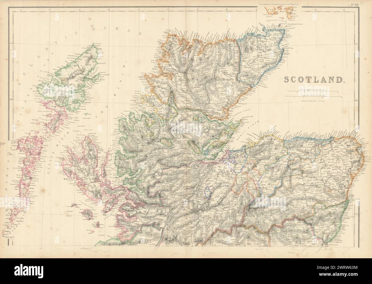 Scotland (North) by Edward Weller. Highlands & Islands. Hebrides 1860 ...
