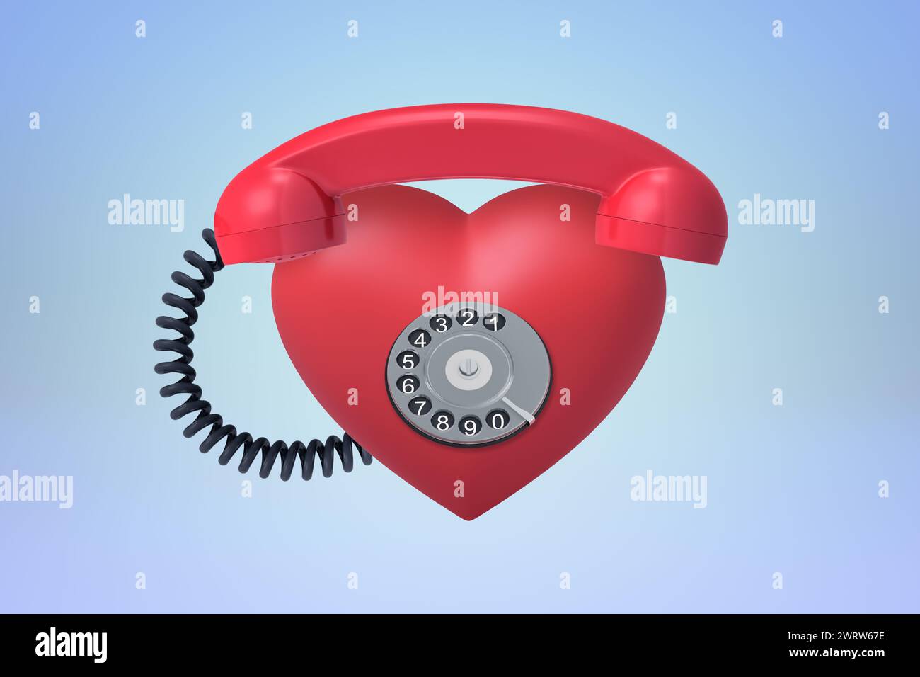 Telephone cord heart hi-res stock photography and images - Alamy