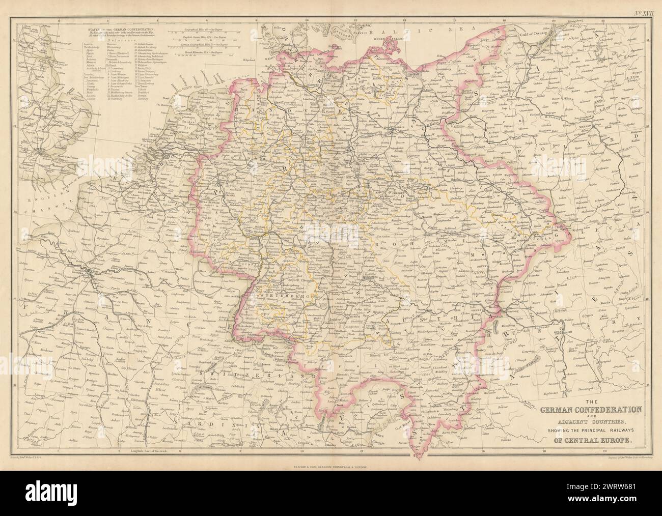 Central europe countries map hi-res stock photography and images - Alamy