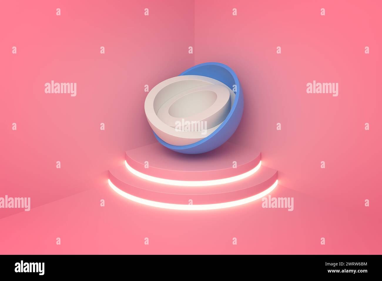 Modern abstract toilet in pastel scene Stock Photo - Alamy