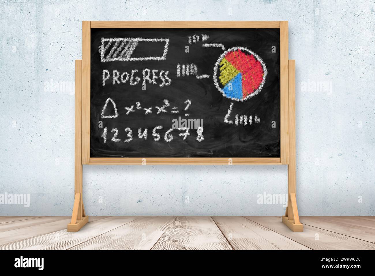 Informative image with a chalkboard educational graphics Stock Photo ...