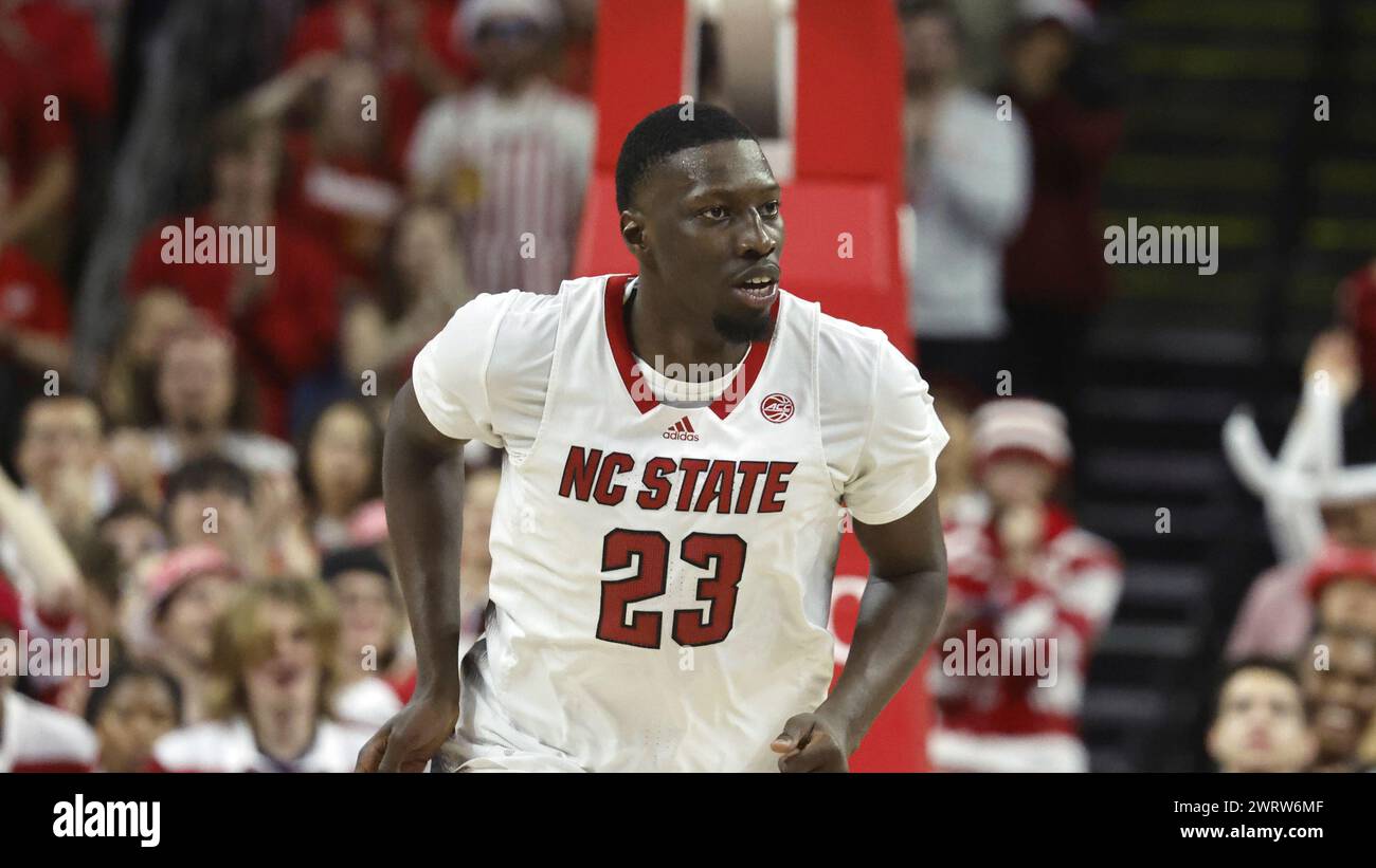 North Carolina State's Mohamed Diarra (23) runs after the ball against ...