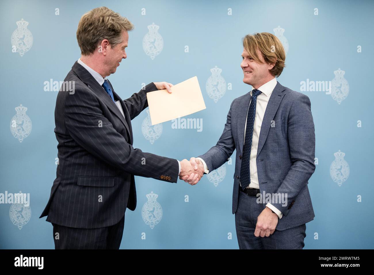 THE HAGUE - 14/03/2024, Chamber President Martin Bosma and Informateur ...
