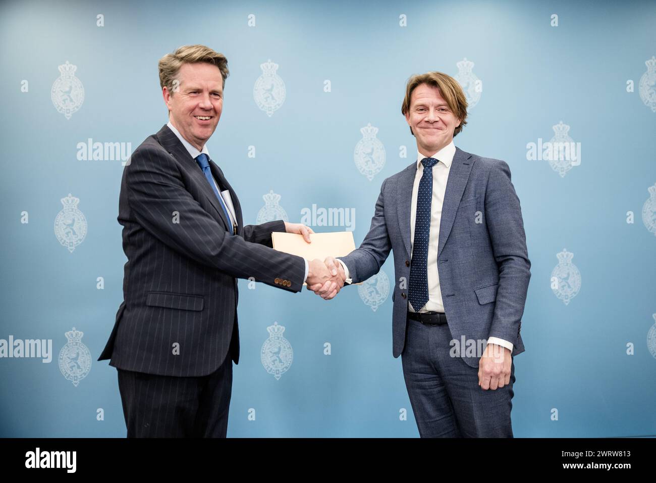 THE HAGUE - 14/03/2024, Chamber President Martin Bosma and Informateur ...