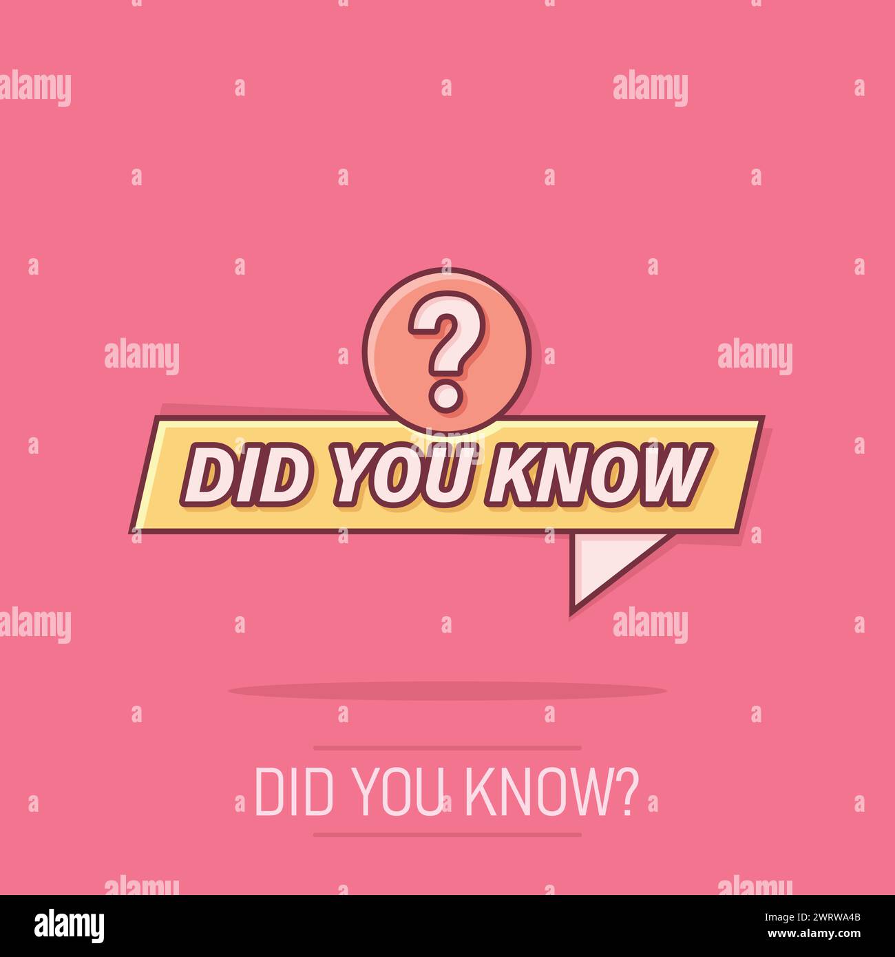 Did you know icon in comic style. Banner with frame and bulb cartoon ...