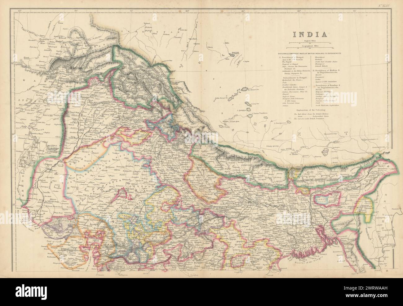 Northern India. Independent Kashmir. Proposed railways. WELLER 1860 old ...