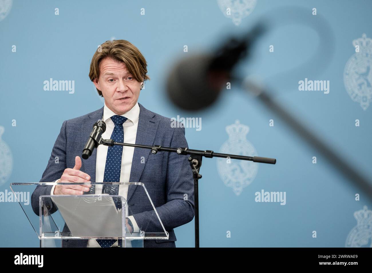 THE HAGUE - 14/03/2024, Informer Kim Putters during the presentation of ...