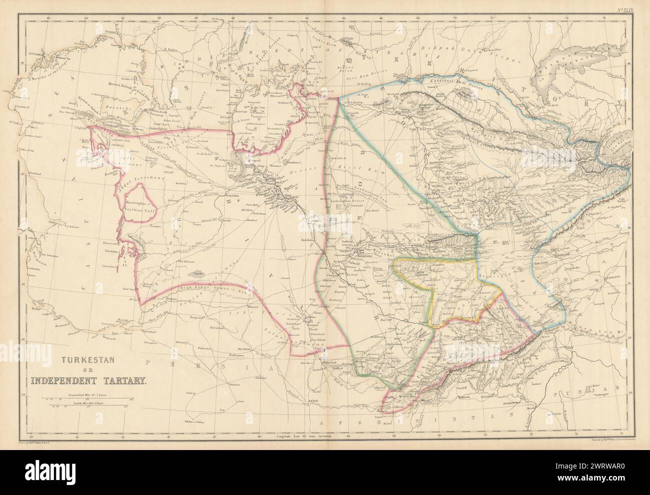 Turkestan, or Independent Tartary by Edward Weller. Central Asia 1860 ...