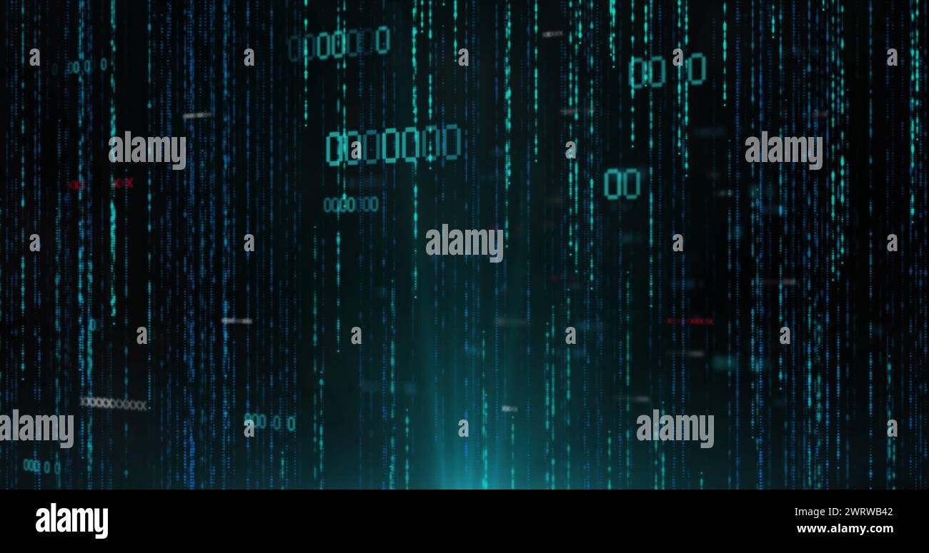 Image of data processing over black background Stock Photo - Alamy