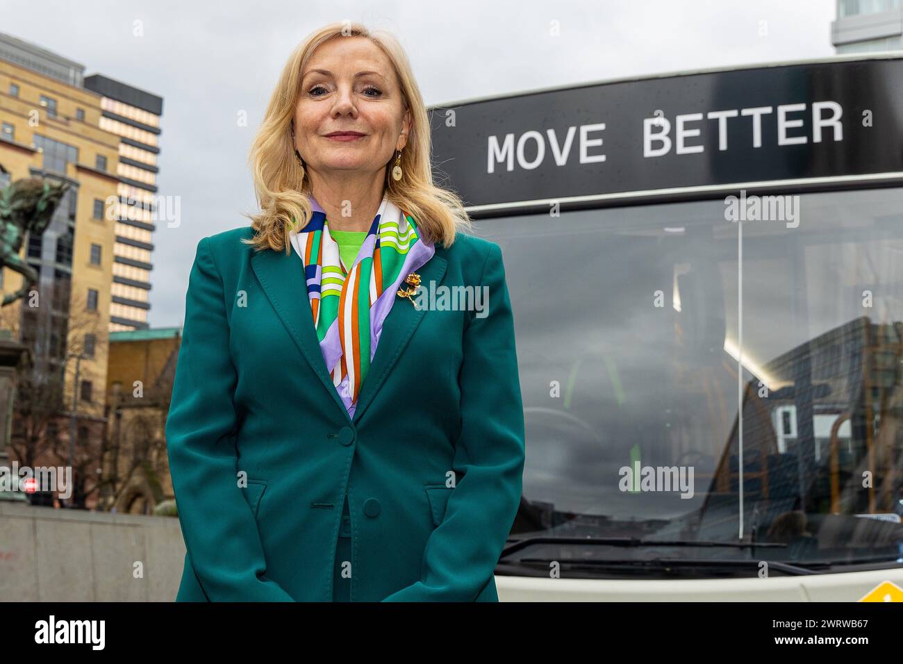 Leeds, UK, 14 March 2024, West Yorkshire brings buses back under Public ...