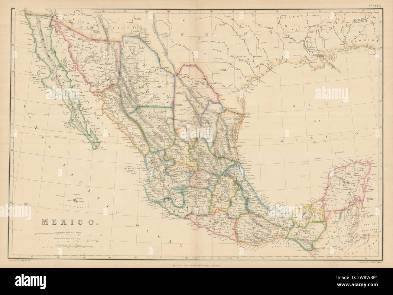 Arizona mexico map hi-res stock photography and images - Alamy