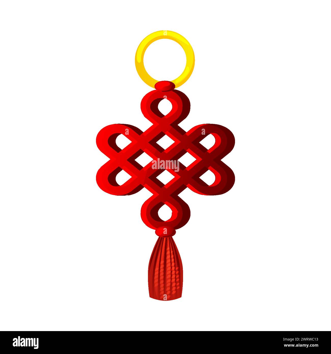 Chinese Celtic weave knot talisman isolated on white background. Vector ...